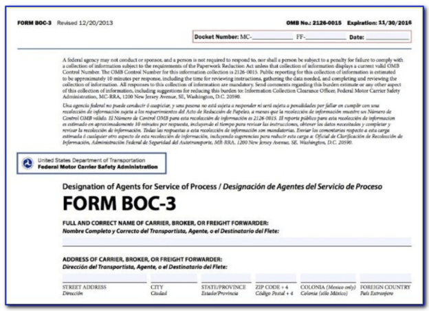 What Is A BOC-3 Form? - Trucking Insurance Network